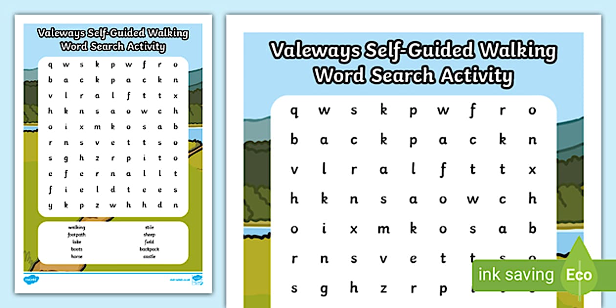 Valeways Word Search Activity - Educational Resources