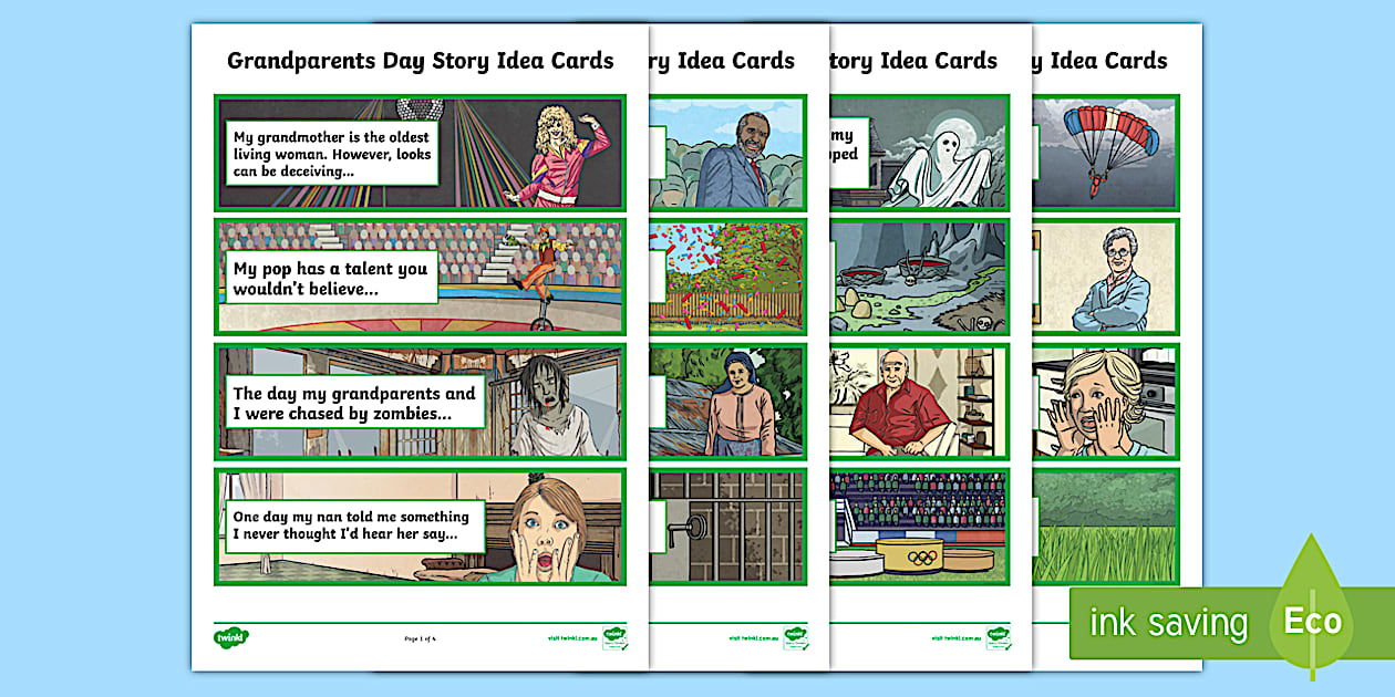 Grandparents Day Story Cards (teacher made) - Twinkl