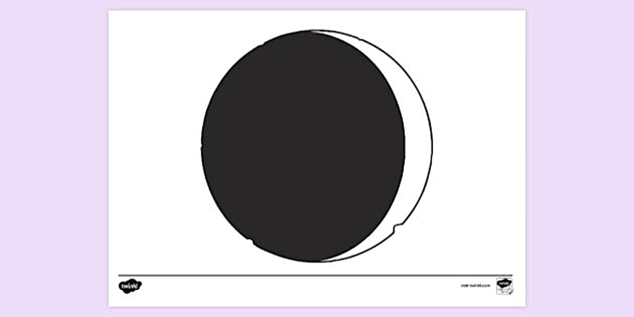 Waxing Crescent Moon Colouring | Colouring Sheets - Twinkl