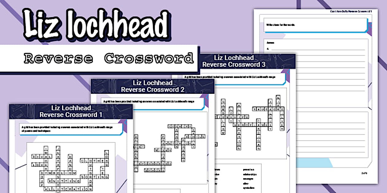 Liz Lochhead Crossword for National 5 & Higher English