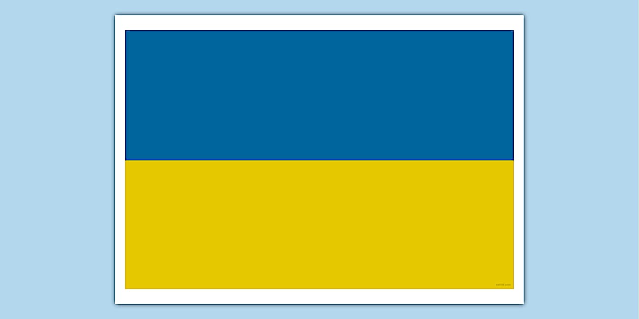 Ukraine Flag Display Poster - Twinkl