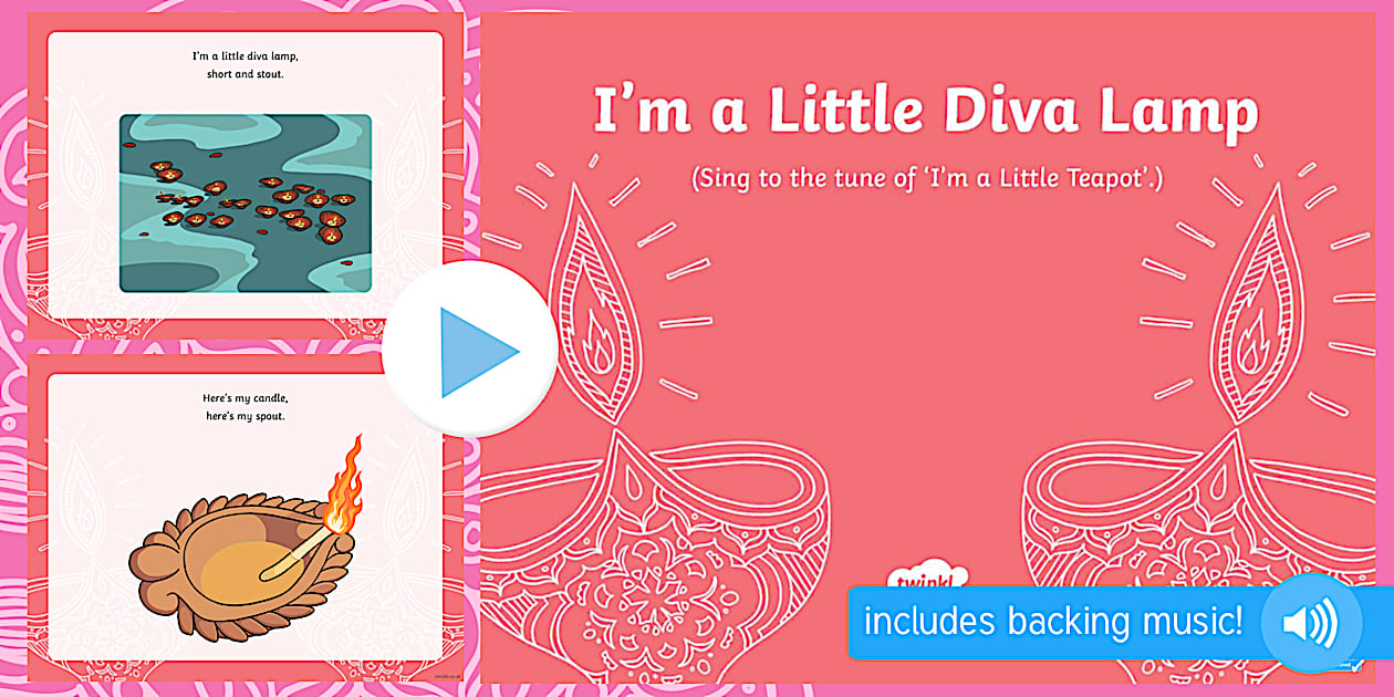 Diwali I'm a Little Diva Lamp PowerPoint - Twinkl
