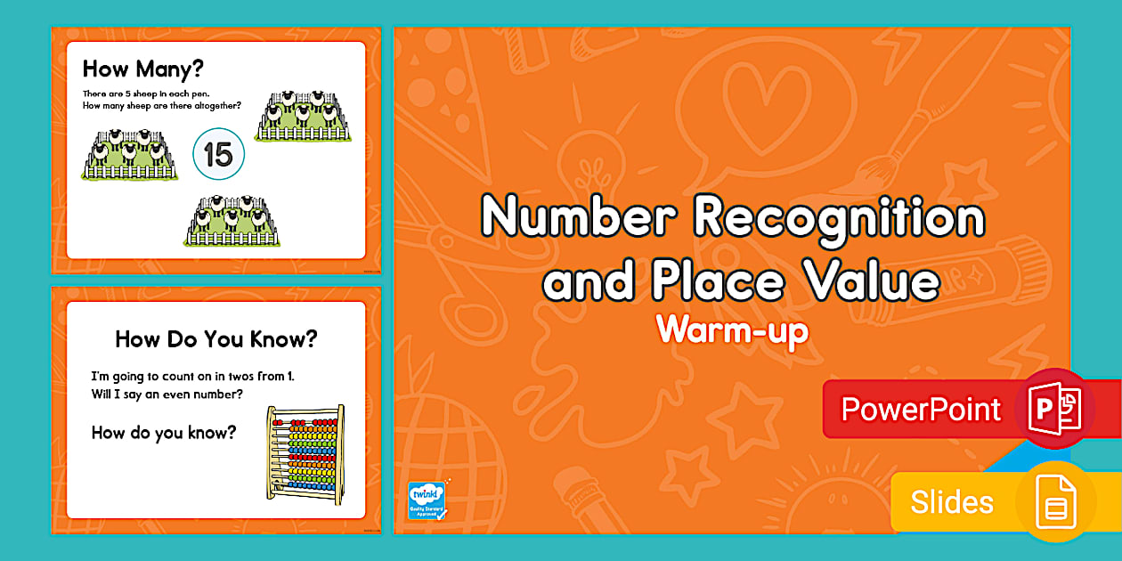 Number Recognition and Place Value Warm-up PowerPoint & Google Slides for
