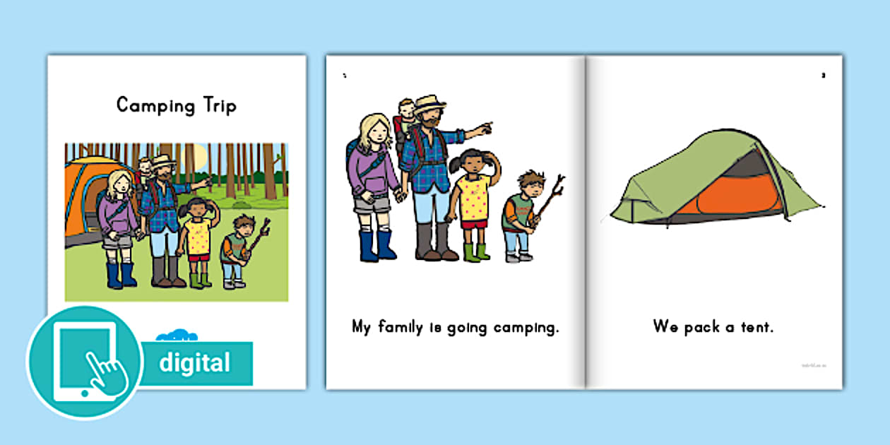 Editable Camping Trip Emergent Reader eBook (teacher made)