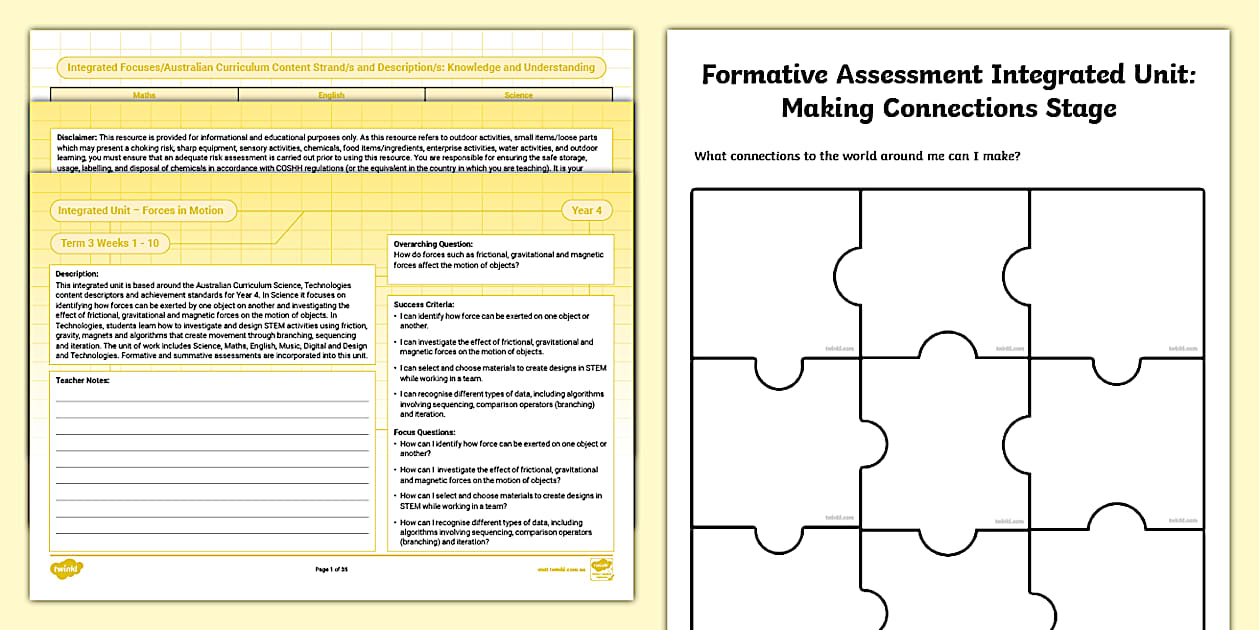 STEM IU Yr 4 Forces in Motion Wk 7-8 (teacher made) - Twinkl