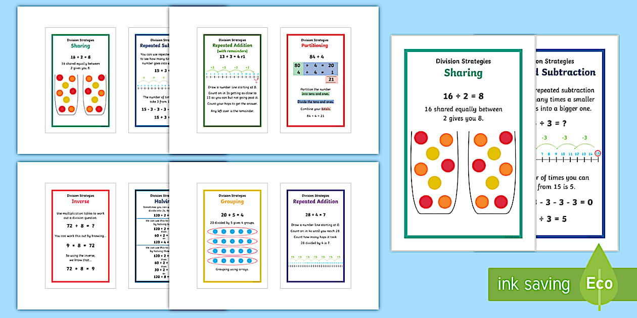 LKS2 Division Strategies Display Posters IKEA Tolsby/Fiestad Frame IKEA
