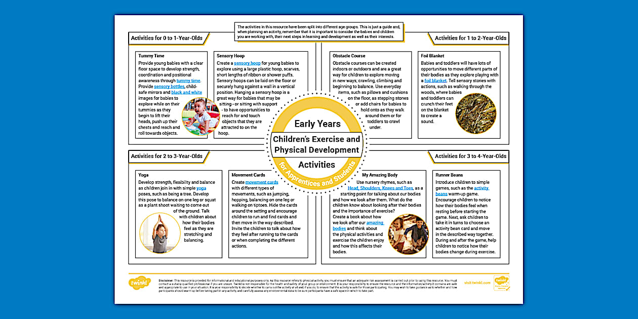 EYFS Exercise and Physical Development For Apprentices