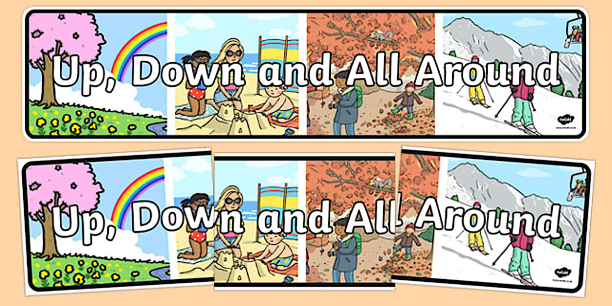 Up, Down and All Around Display Banner - Twinkl