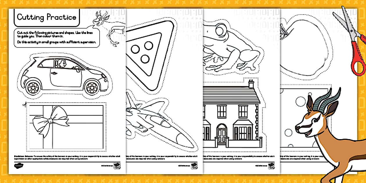 Grade R: Cutting Practice (teacher made) - Twinkl