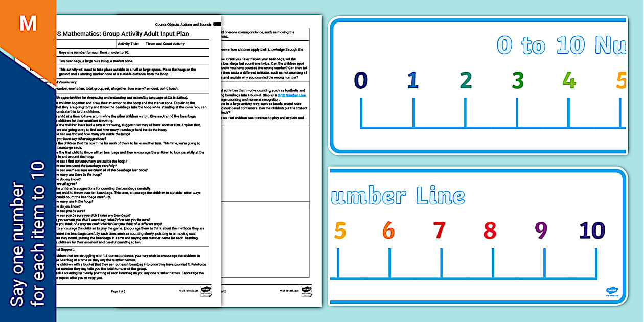 EYFS Maths: Throw and Count Group Activity Adult Input Plan