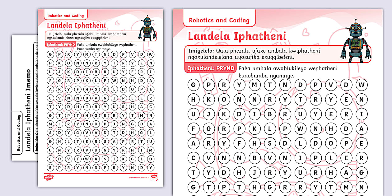 Grade 3 Robotics And Coding Pattern Recognition Isixhosa