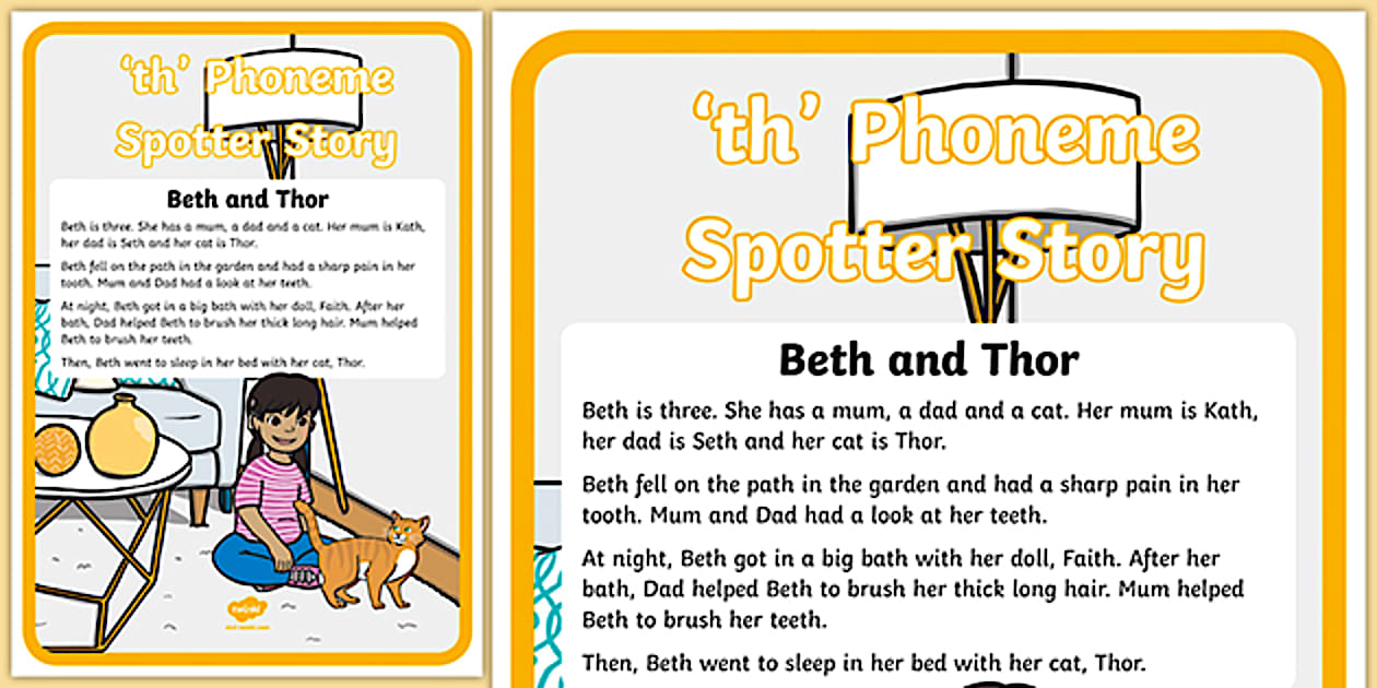 'th' Phoneme Spotter Short Story (Teacher-Made) - Twinkl