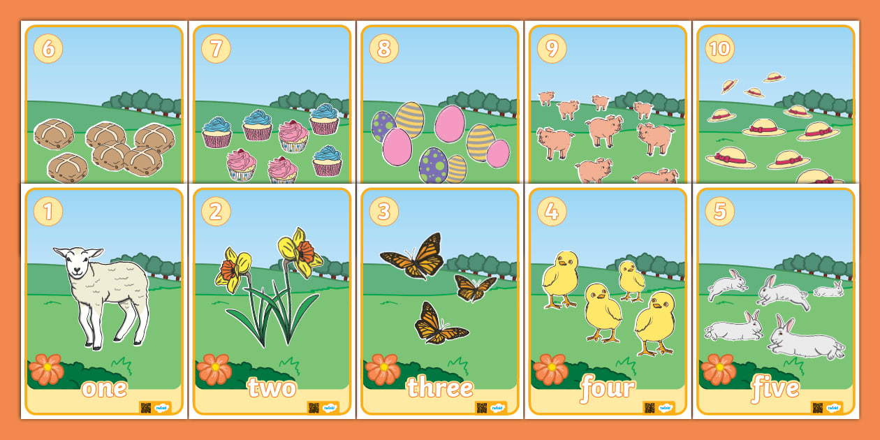 Spring Number And Word Posters (Teacher-Made) - Twinkl