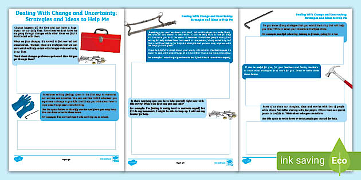 Dealing with Change Activity - PSHE Strategies and Ideas
