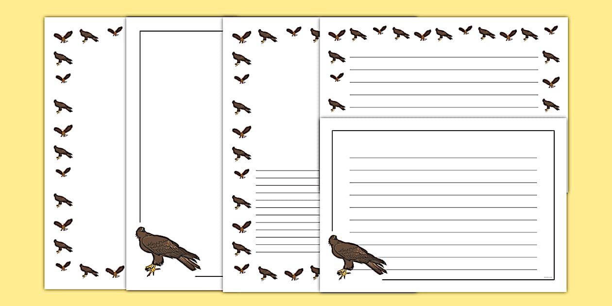 Editable Eagle Page Borders (teacher made) - Twinkl