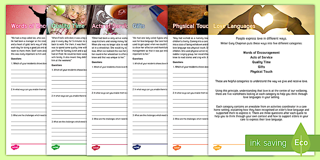 Love Languages Staff Training Resource Pack (teacher made)