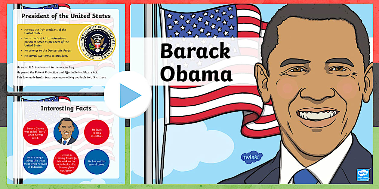 Barack Obama Informational PowerPoint for K-2nd Grade