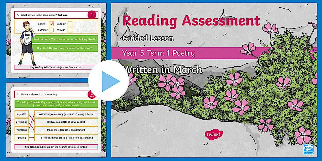 Year 5 Reading Assessment Poetry Term 1 Guided Lesson PowerPoint