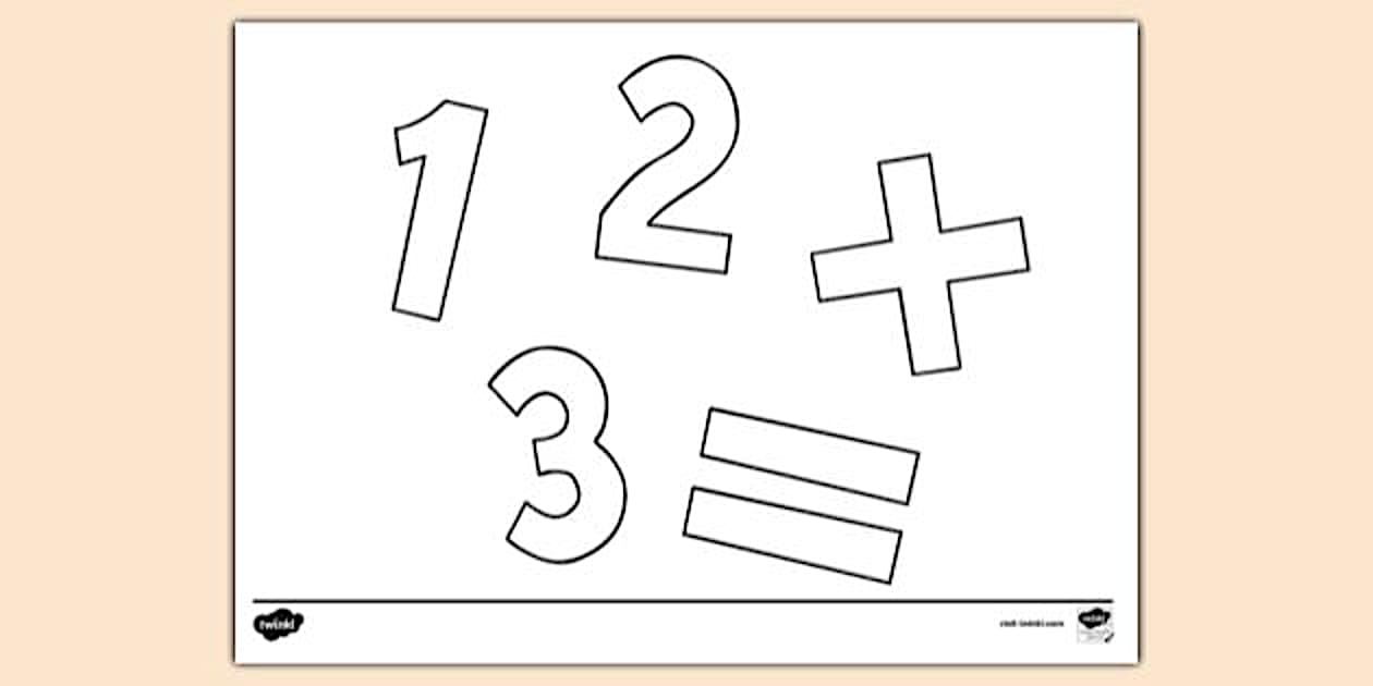 Number Colouring Page For Early Years | Colouring Sheets