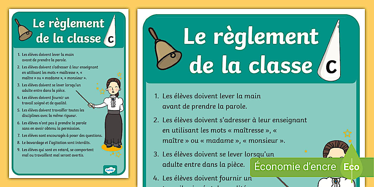 Le règlement de la classe (Teacher-Made) - Twinkl