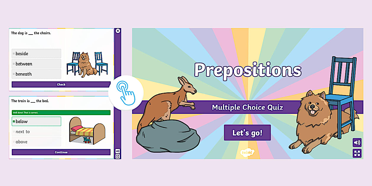 Prepositions Interactive Quiz (Teacher-Made) - Twinkl