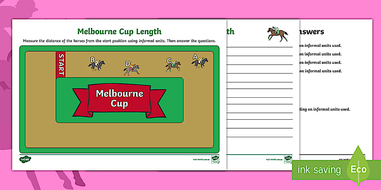 Melbourne Cup Length Worksheet / Worksheet - Twinkl