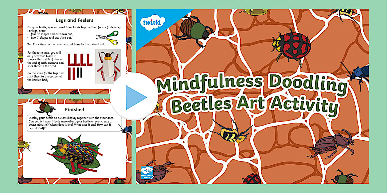 KS1 Mindfulness Doodling Beetles Art Activity (Teacher-Made)