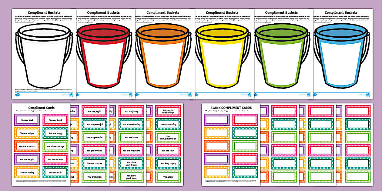 Compliment Buckets (teacher made) - Twinkl