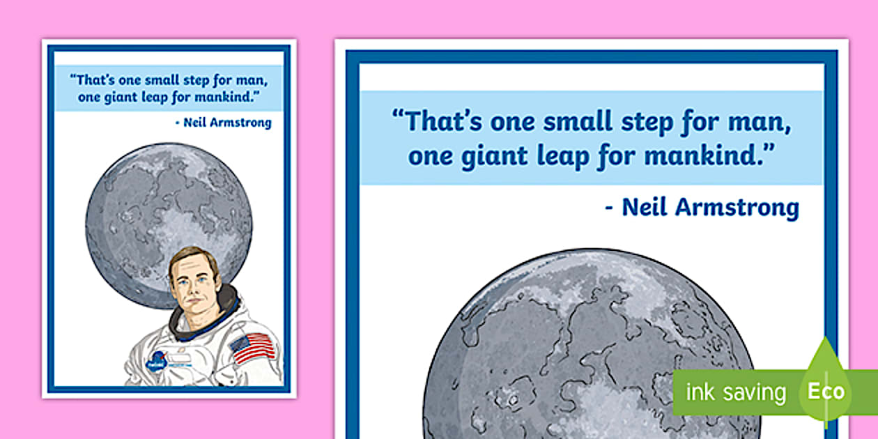 Small Step For Man Display Poster (l'insegnante ha fatto)