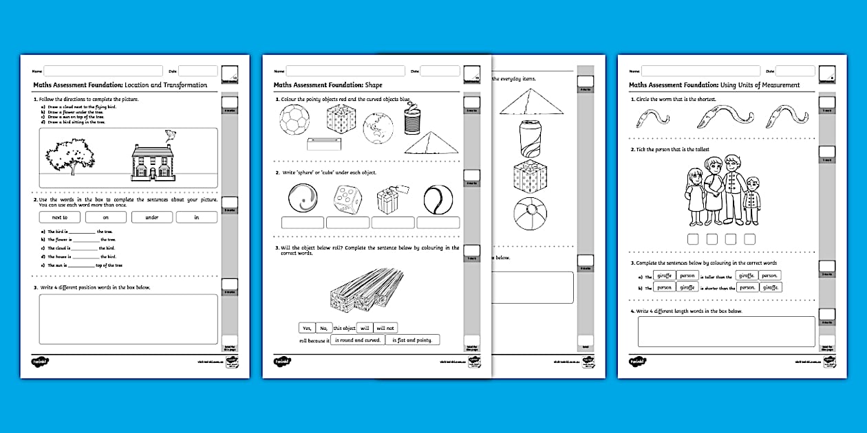 Foundation Measuring and Space Assessment Pack Australian
