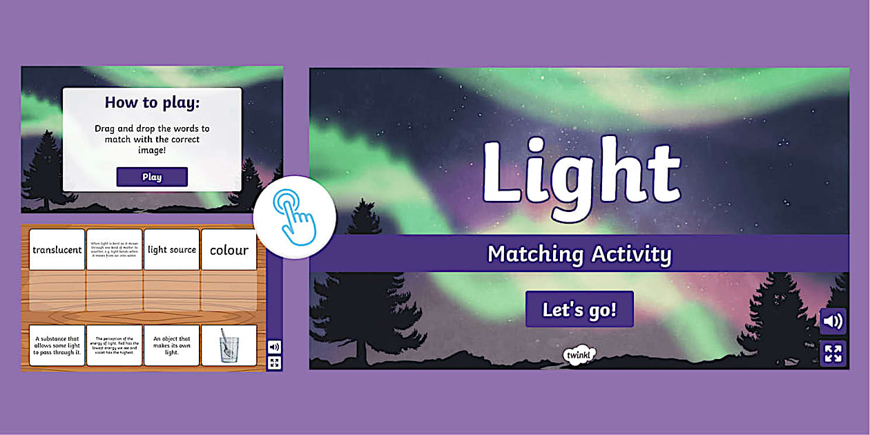 Light Definition Matching Game (teacher made) - Twinkl