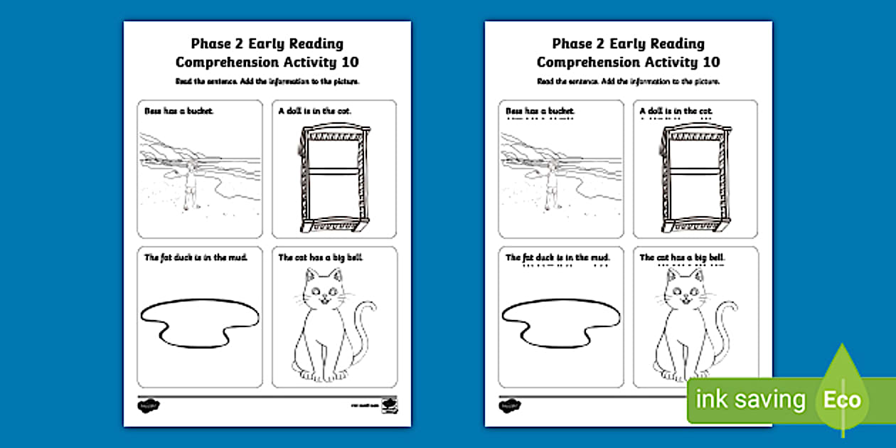 Phase 2 EYFS Reading Comprehension Activity 10 - Twinkl