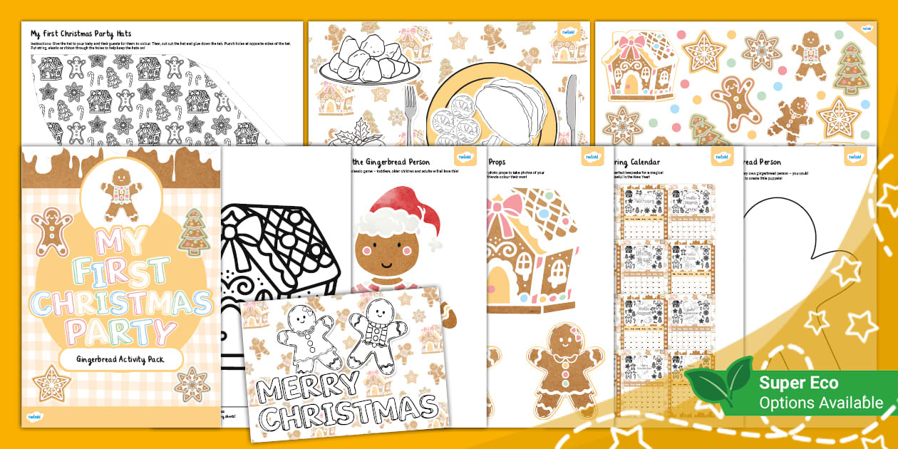 My First Christmas Party – Gingerbread Activity Pack