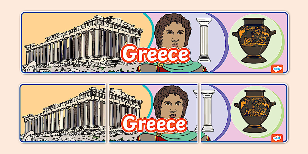 Greece Display Banner (teacher made) - Twinkl