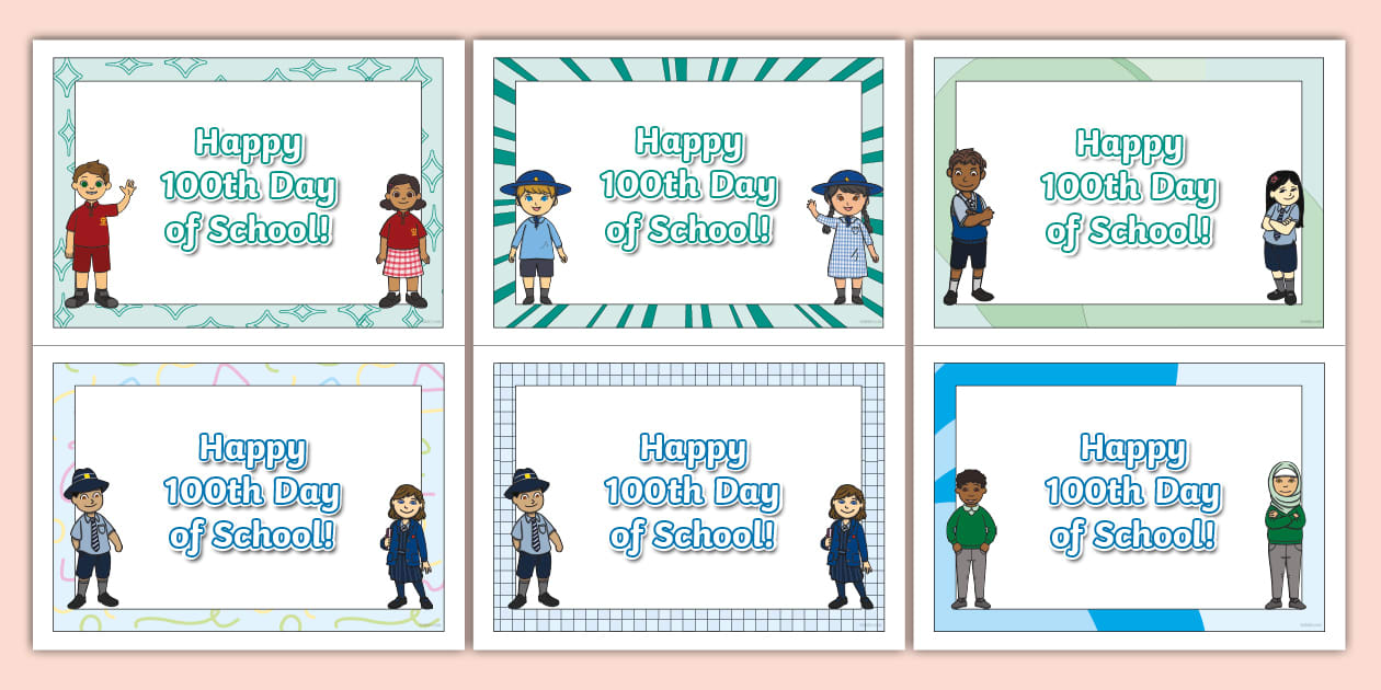 100 Days of School Card Inserts (teacher made) - Twinkl