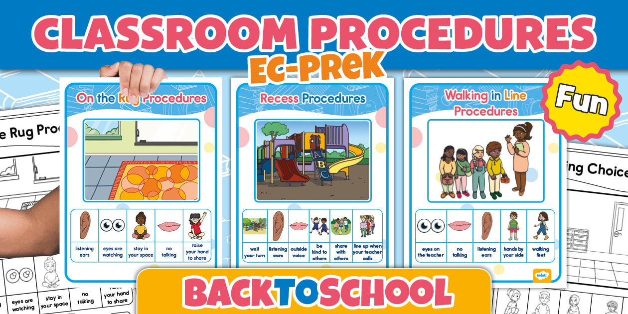 Early Childhood Back-To-School Classroom Procedures Posters