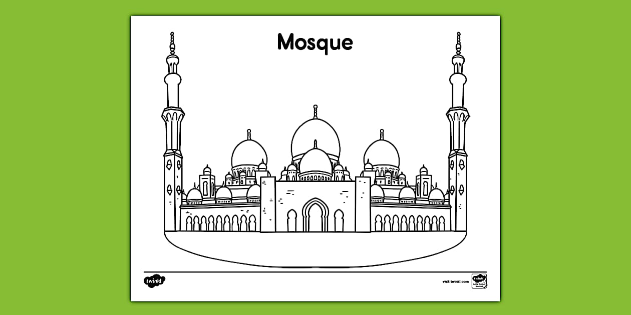 Mosque Template (teacher made) - Twinkl