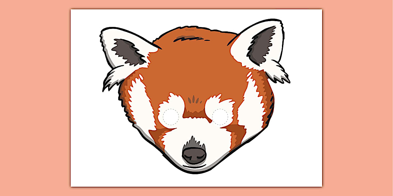 Red Panda Role-Play Mask - Twinkl - EYFS Resources - Twinkl