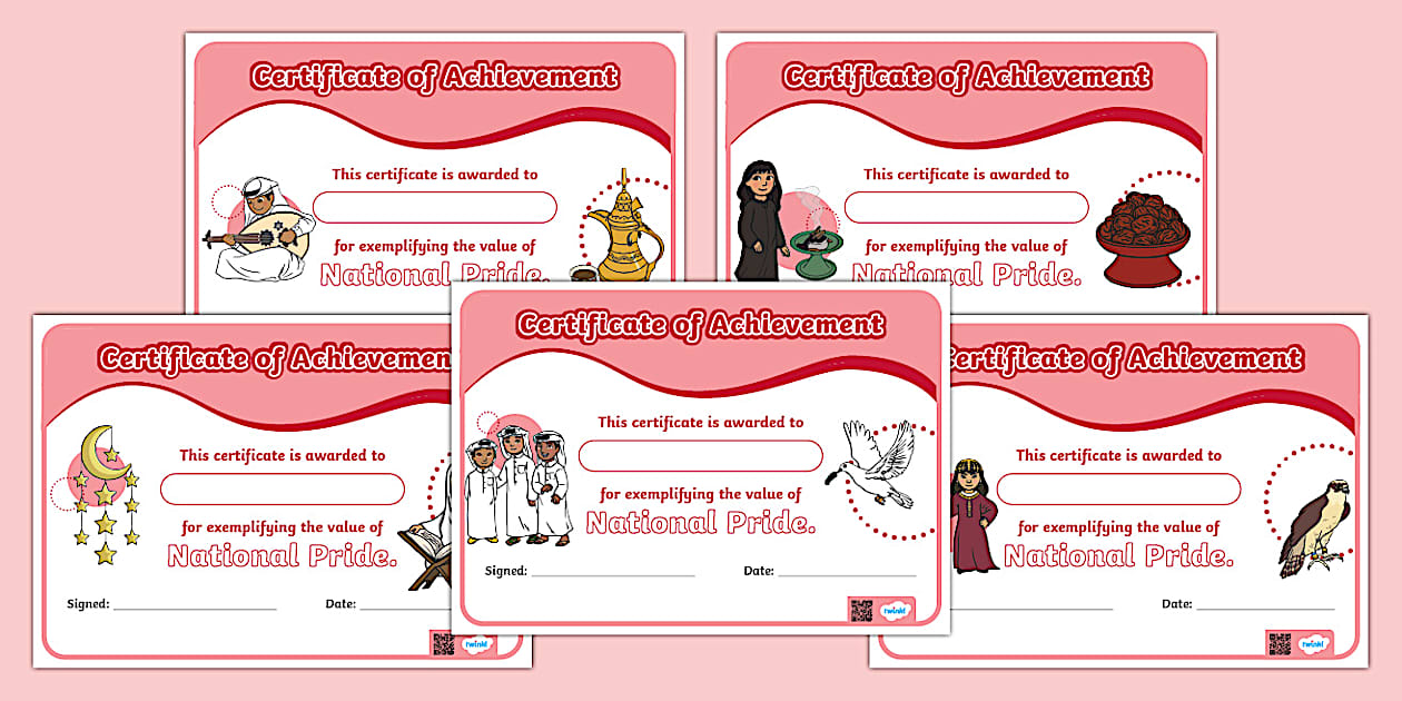 Values Certificates - National Pride