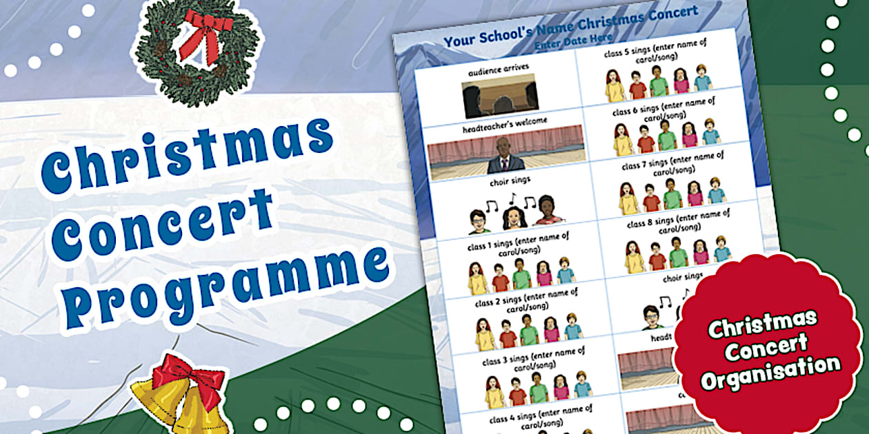 KS2 Editable Christmas Concert Programme - Twinkl - KS2