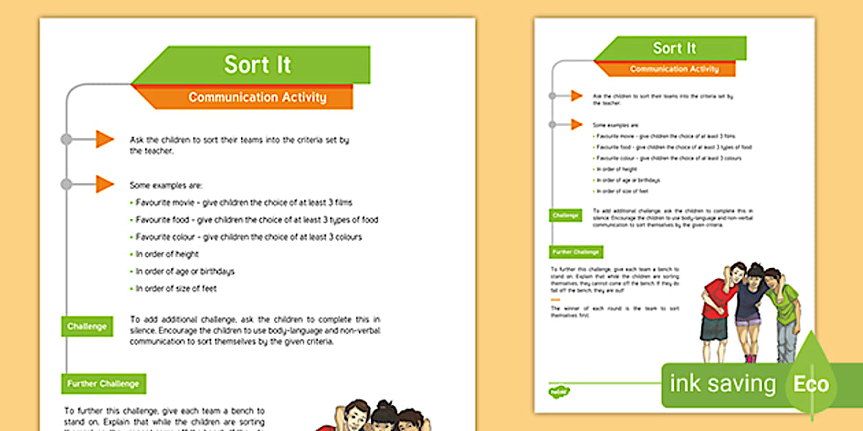 Sort It Team Building Game (teacher made) - Twinkl