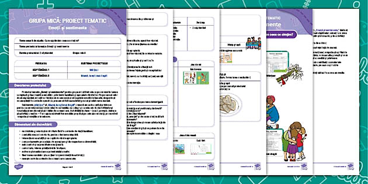 Grupa mică: Emoții și sentimente – Proiect tematic