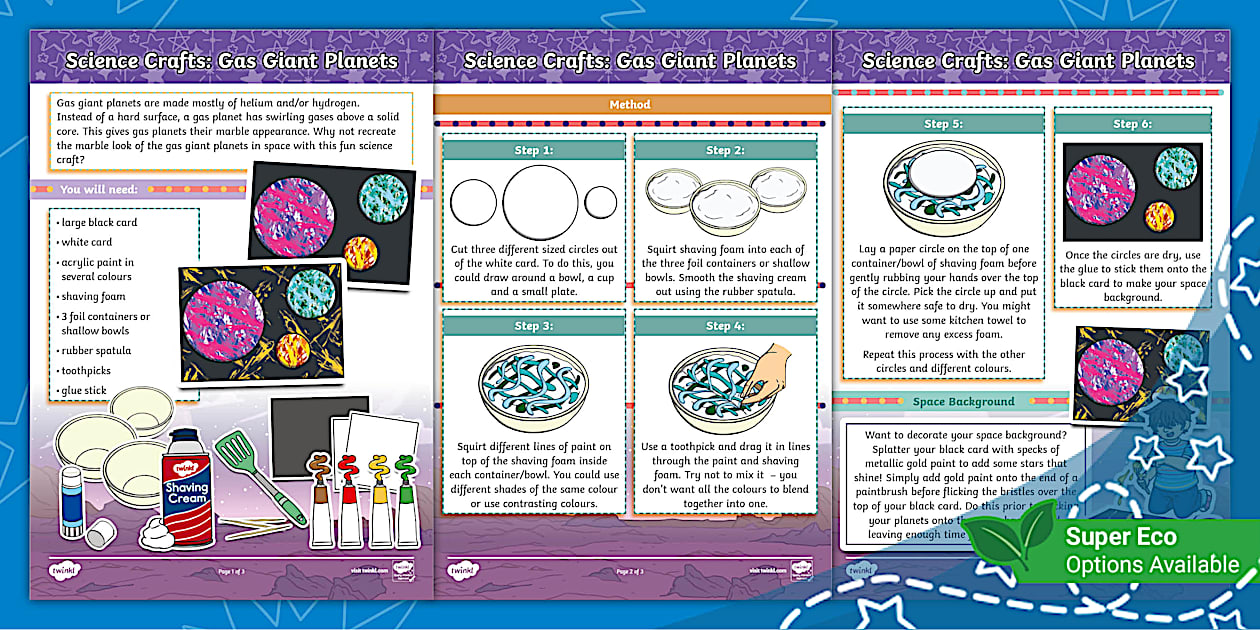 Science Crafts: Gas Giant Planets (teacher made) - Twinkl