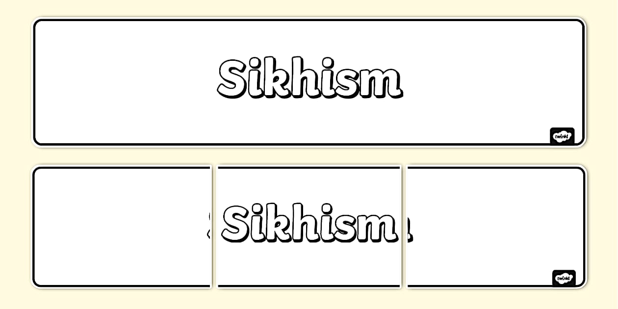 Sikhism Collaborative Drawing Display Banner (teacher made)