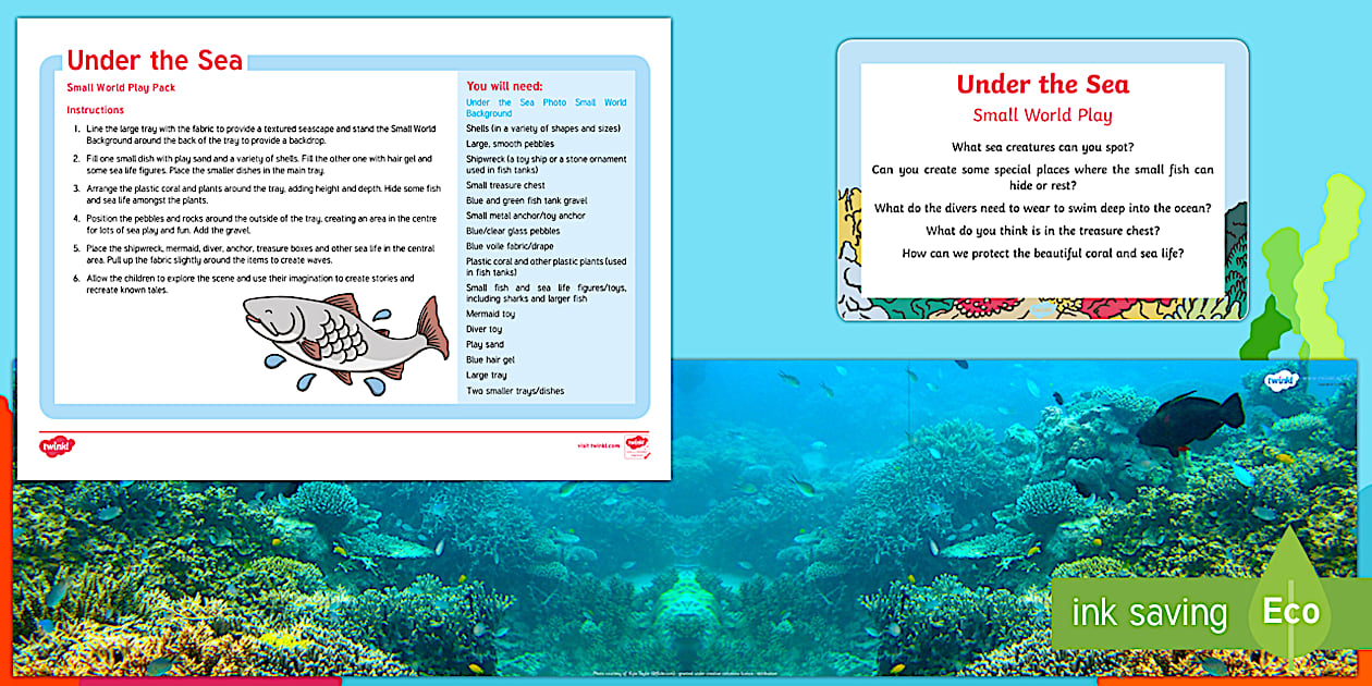 Under the Sea Small World Play Idea and Printable Resource Pack