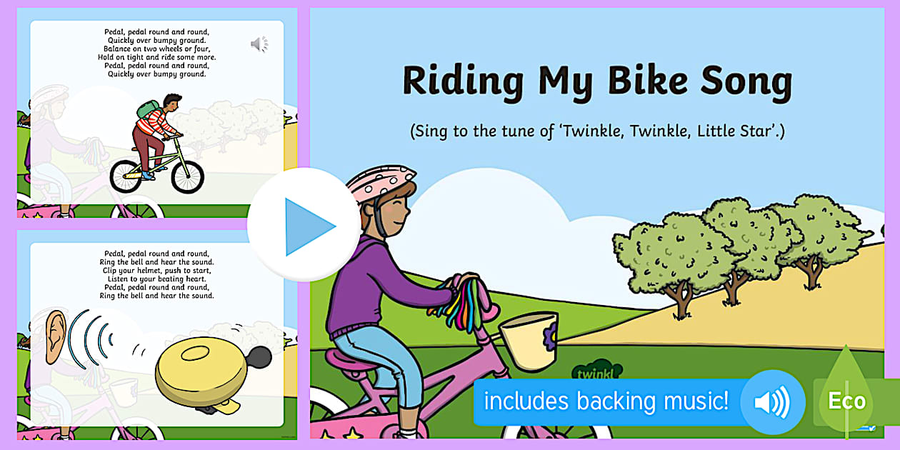 Riding My Bike Song PowerPoint | Parents Resource - Twinkl