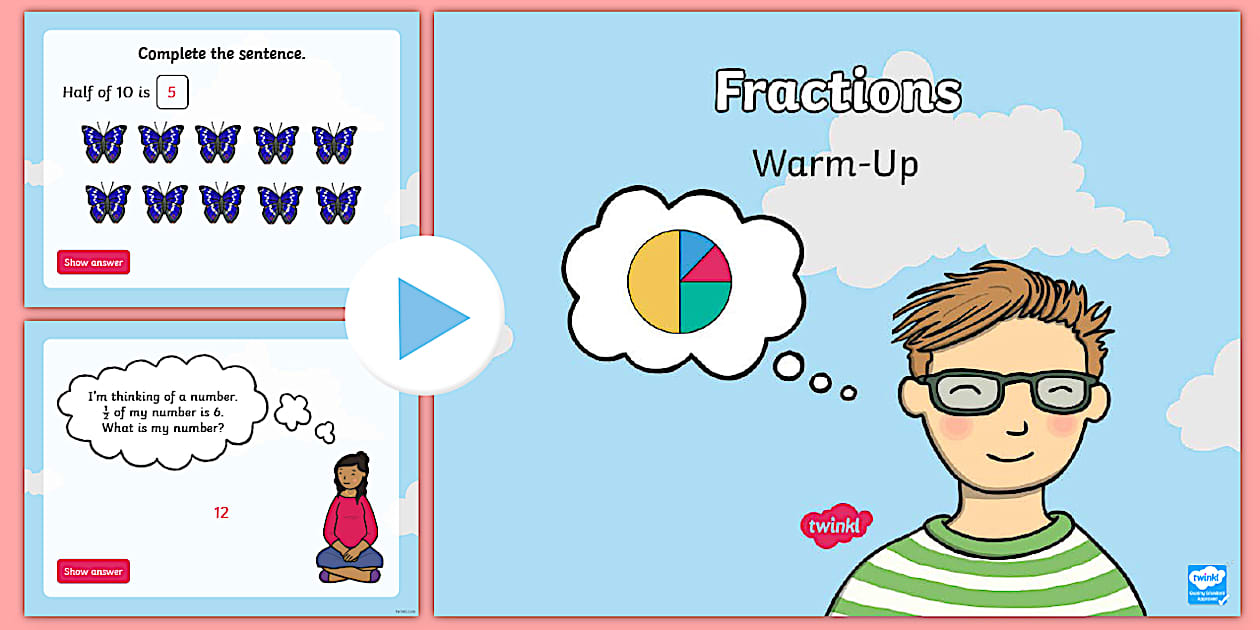 Fractions Warm-Up PowerPoint (teacher made) - Twinkl