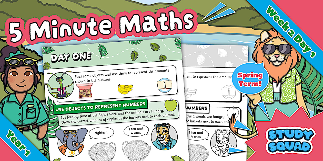 👉 Study Squad 5 Minute Maths - Year 1 Spring - Week 2 Day 1