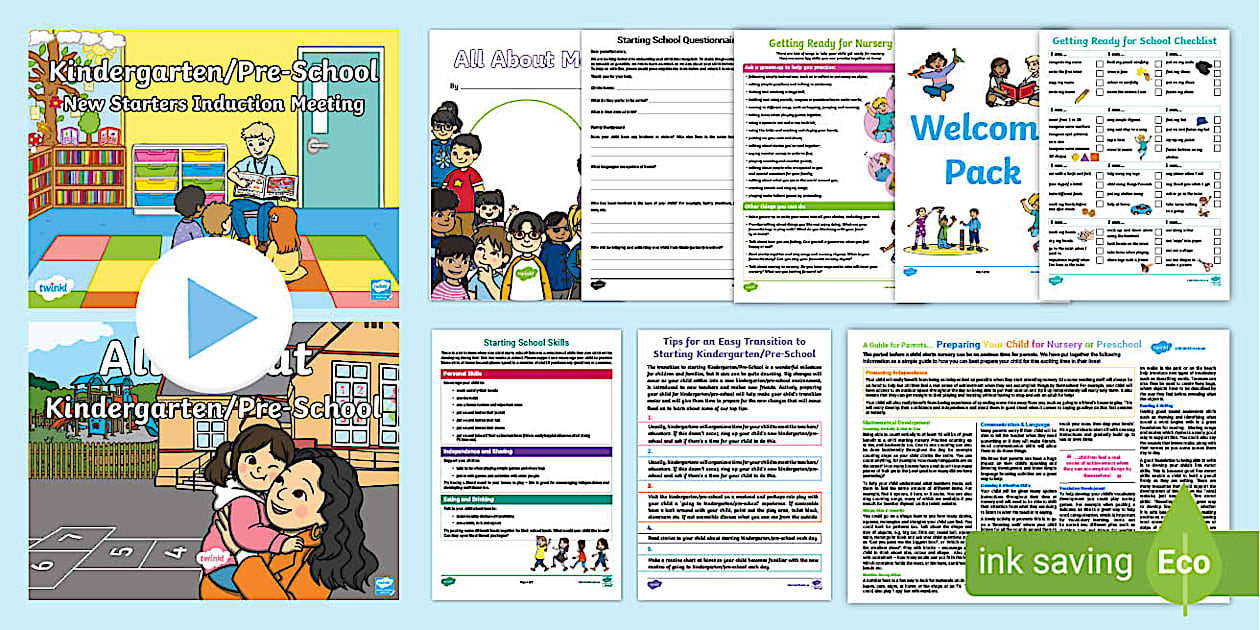 New Kindergarten/Pre-School Starters Resource Pack - Twinkl