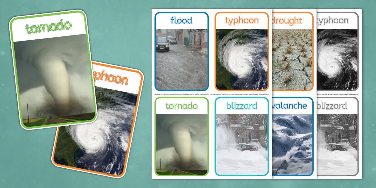 Extreme Weather Flashcards - Twinkl Flashcards